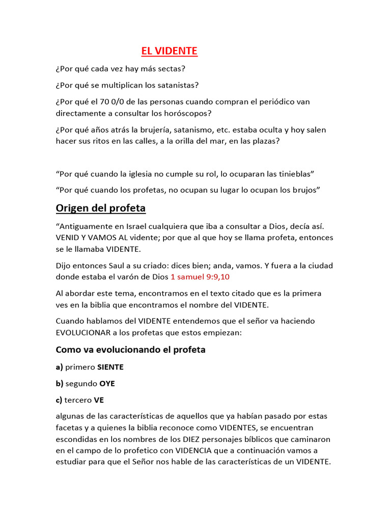 EL VIDENTE para Los Alumnos | PDF | Daniel (figura bíblica) | Profecía