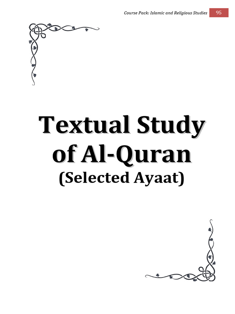 09-Textual Study of Quran | Download Free PDF | Religious Belief And ...