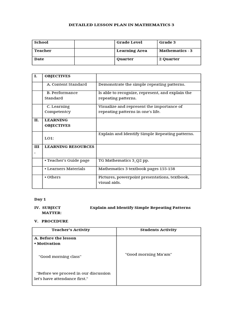 DETAILED LESSON-WPS Office | PDF | Triangle | Shape