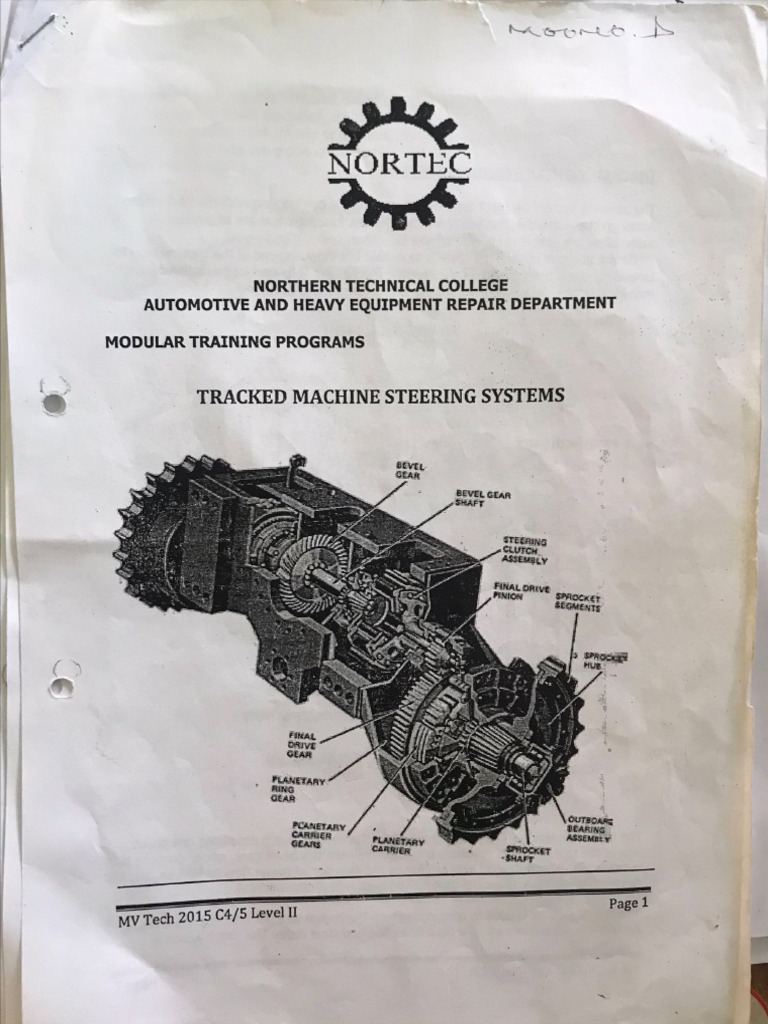 Tracked Machines Steering System | PDF