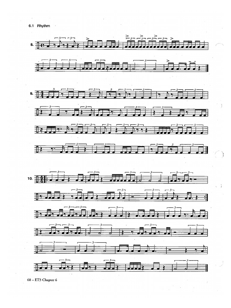 Composite Rhythmic Practice Part 2 | PDF