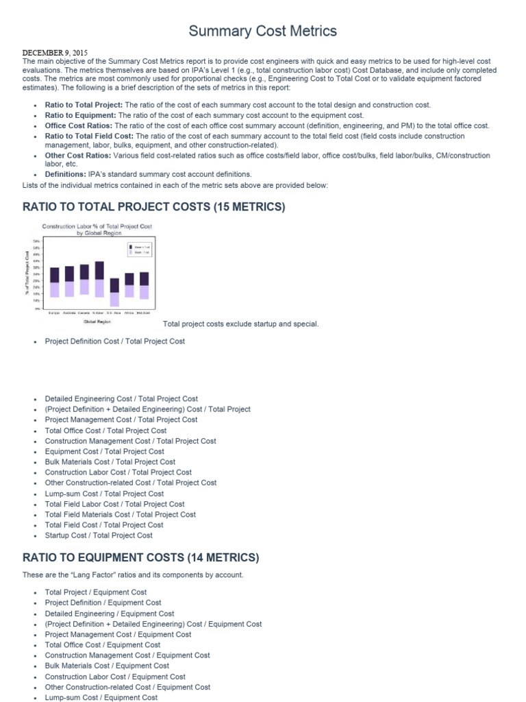Cost Metrics | PDF | Cost | Business
