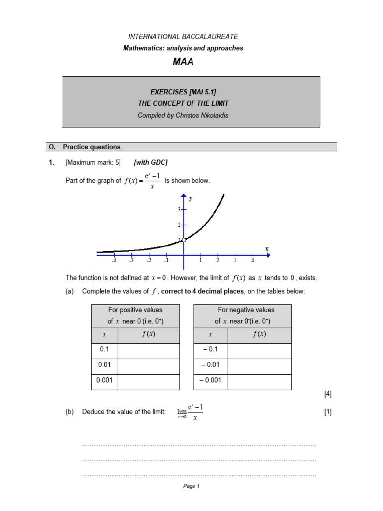(Maa 5.1) The Concept of The Limit | PDF | Asymptote | Mathematical Analysis