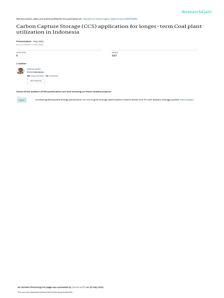 CCS for Coal Plants in Indonesia | PDF | Carbon Capture And Storage ...