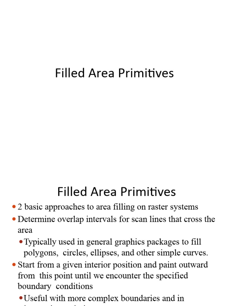 Week 4 Filled Area Primitives | PDF | Theoretical Computer Science | Computer Science