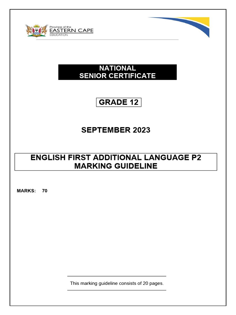 English Fal P2 GR12 Memo Sept 2023 | Download Free PDF | Strange Case ...