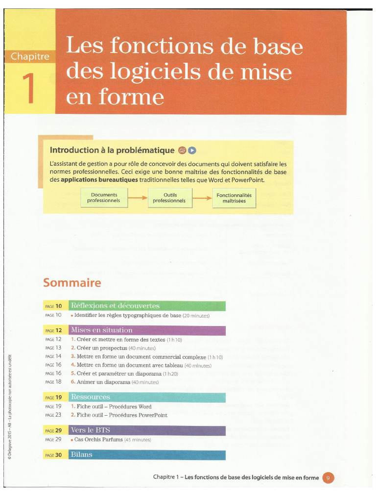 Fonctions de Base WORD - POWERPOINT-Travaux | PDF