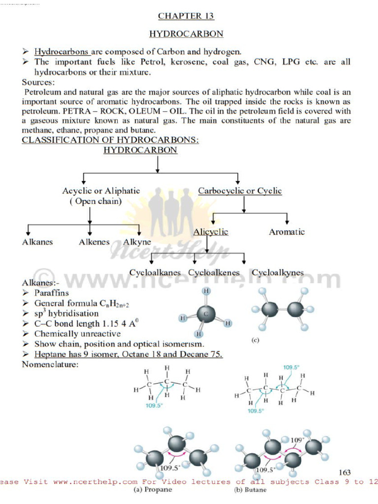 New Hydrocarbons Notes Class 12TH | PDF