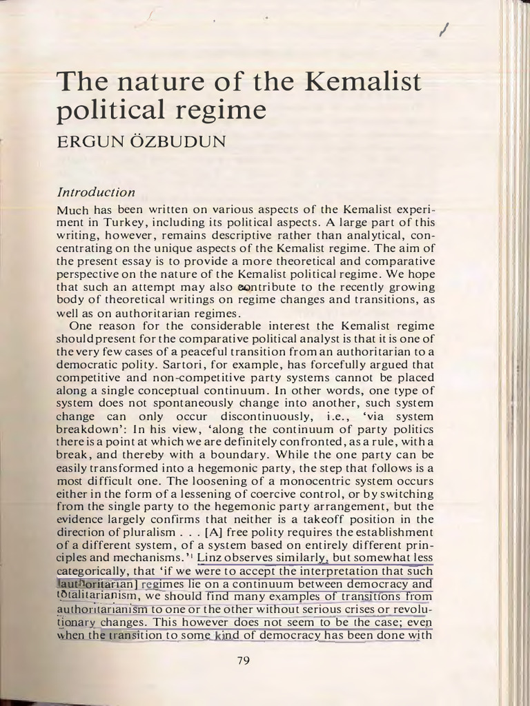 The Nature of The Kemalist Political Regime | PDF | Nationalism ...