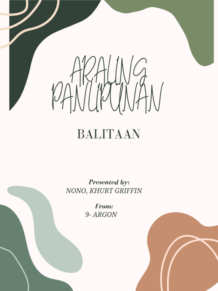 Araling Panlipunan Balitaan 1 | PDF