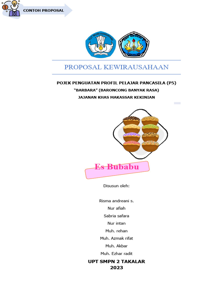 Contoh Proposal Kewirausahaan | PDF