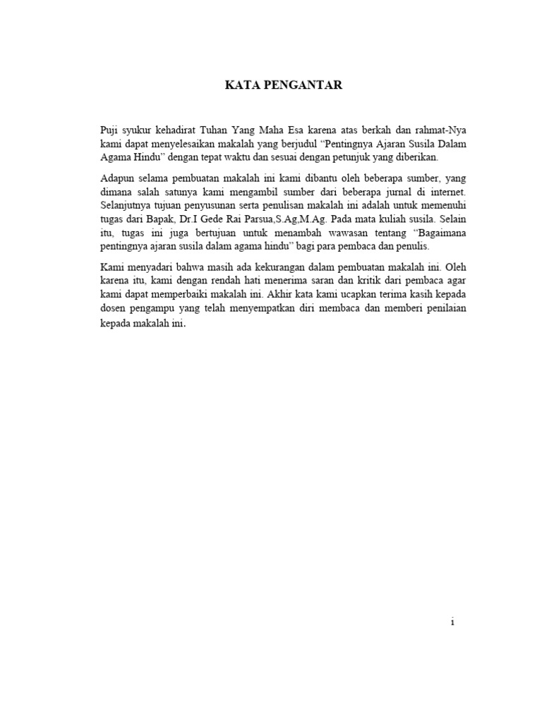 Pentingnya Ajaran Susila dalam Hindu | PDF | Pengembangan Diri