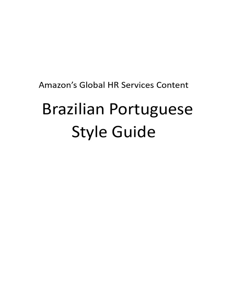 Employee Experience Localization - Brazilian Portuguese Style Guide ...