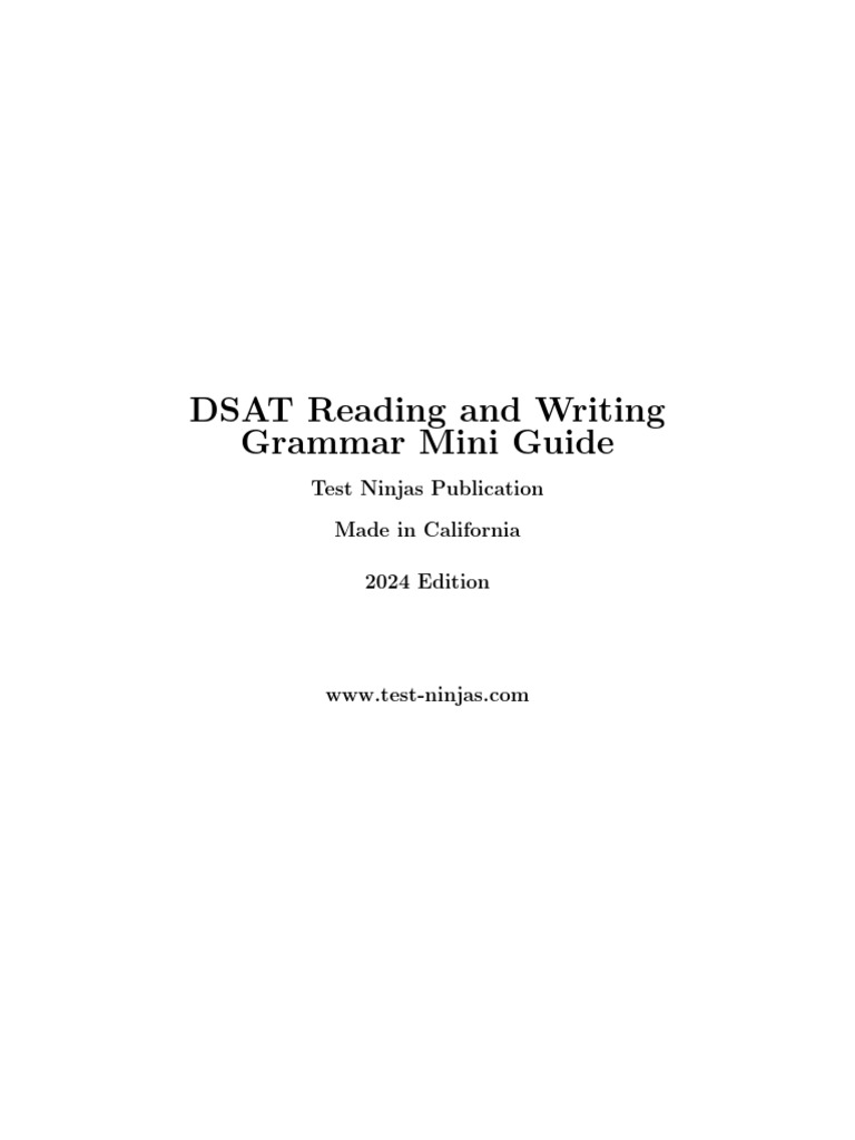 Grammar Mini Guide | PDF | Comma | Bracket