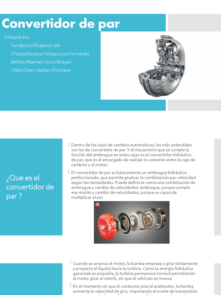 Convertidor de Par | Descargar gratis PDF | Embrague | Transmisión ...