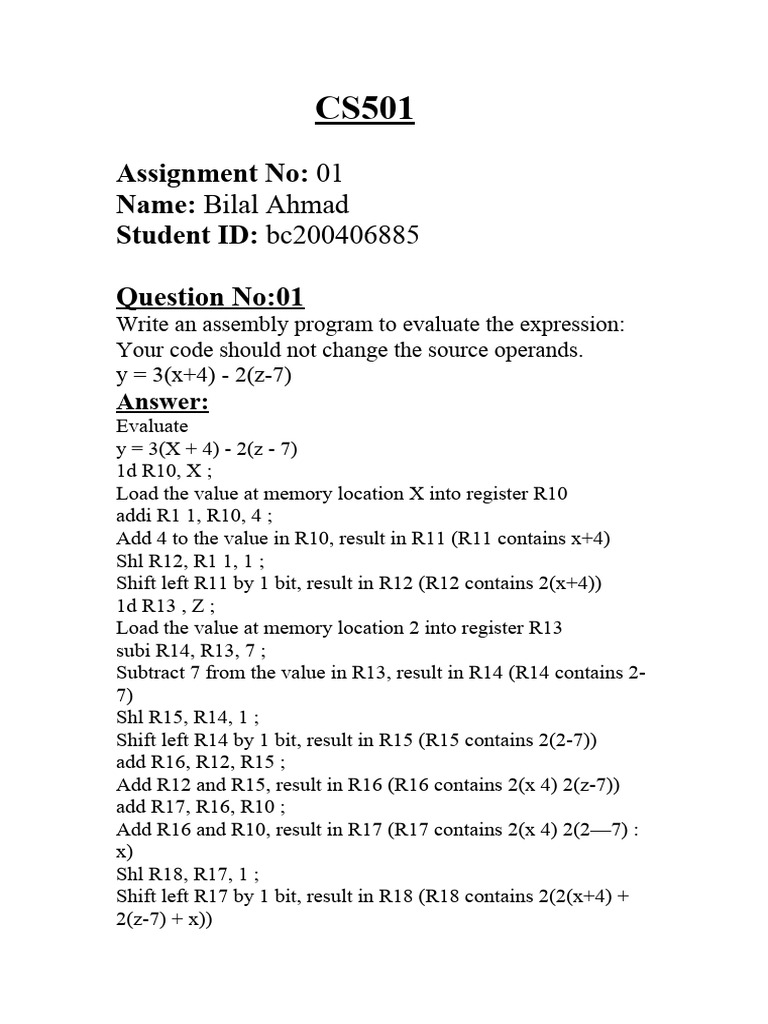 Fall 2023 - CS501 - 1 - BC200406885 | PDF | Byte | Computer Programming