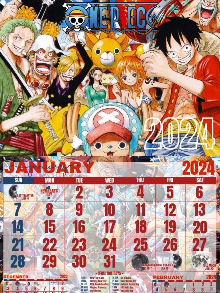 One Piece 2024 Calendar | PDF | Observances | Festival