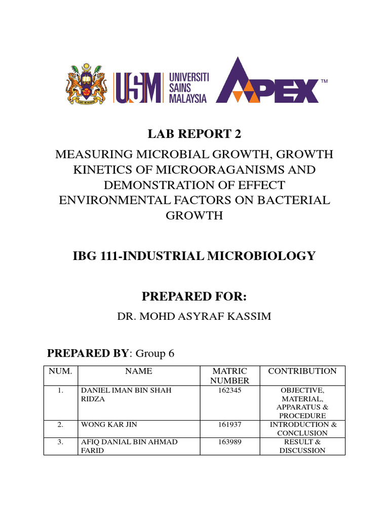 Lab Report 2 | PDF | Microorganism | Absorbance