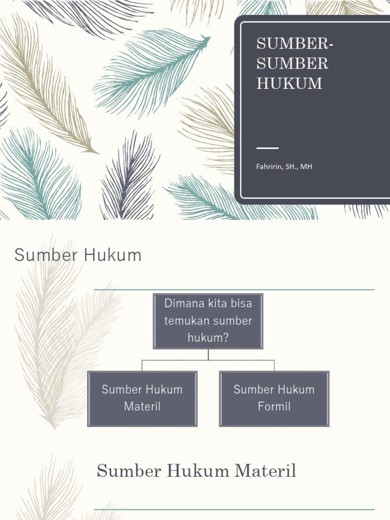 Sumber Hukum: Materil dan Formil | PDF