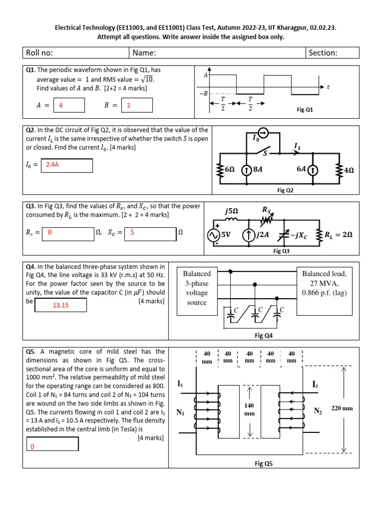 ET 22-23 Aut CT | PDF | Inductor | Inductance