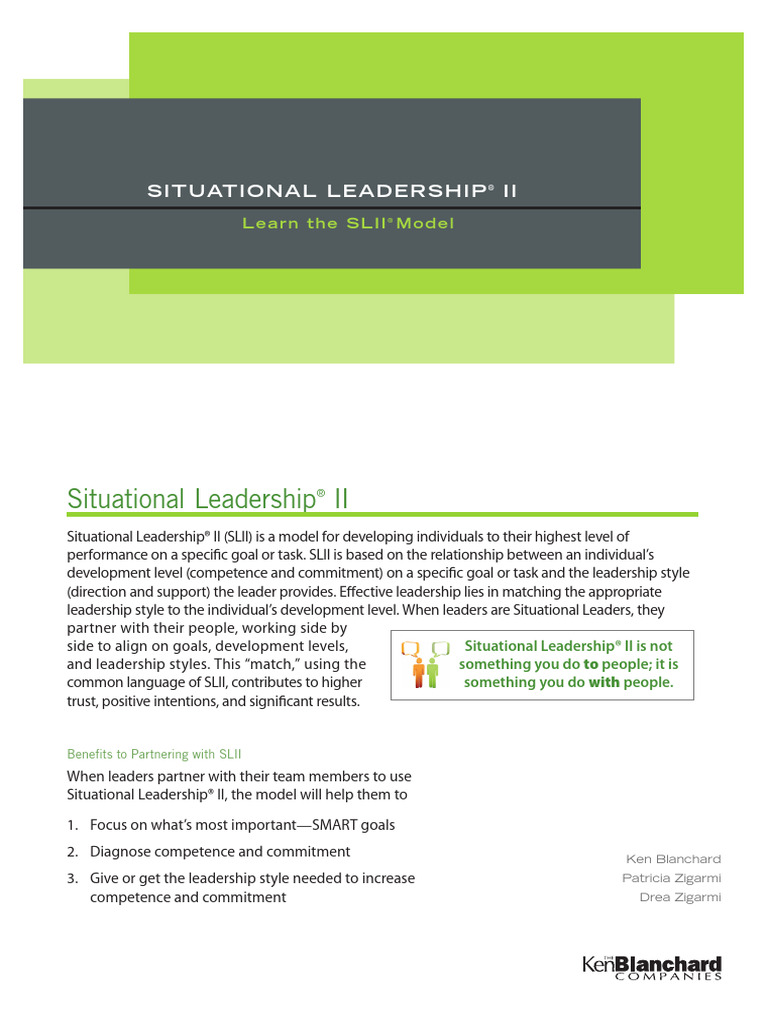 SLII Learn SLII Model Article ISO | PDF | Leadership | Organizational ...