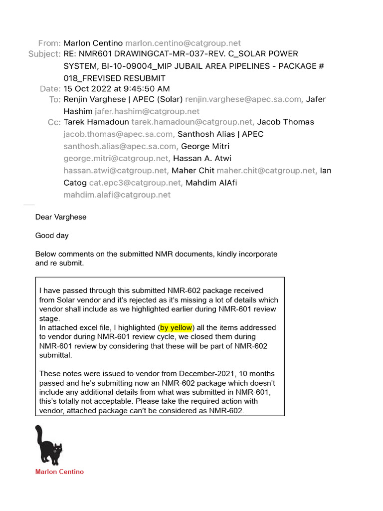 NMR-602 Submission Rejection | PDF