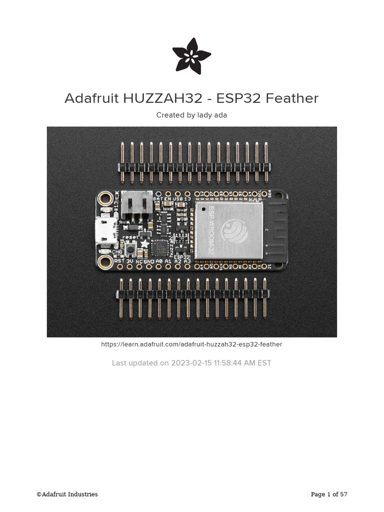 Adafruit Huzzah32 Esp32 Feather | PDF | Electronics | Electrical ...