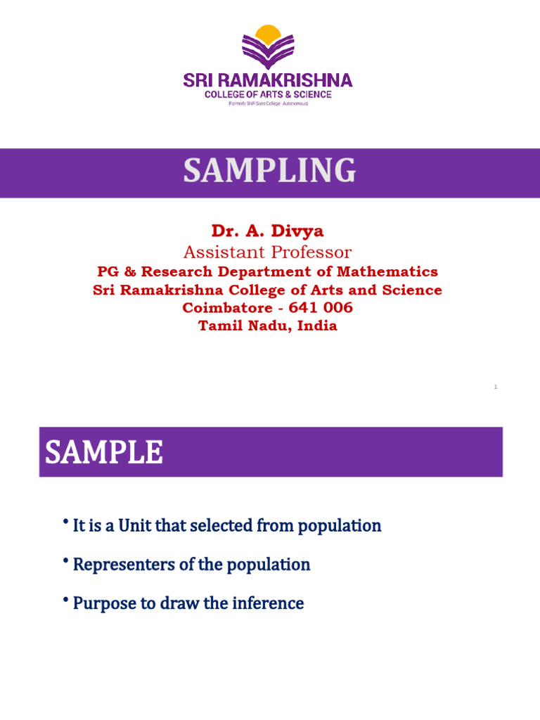 Sampling Introduction Pdf Sampling Statistics Statistics