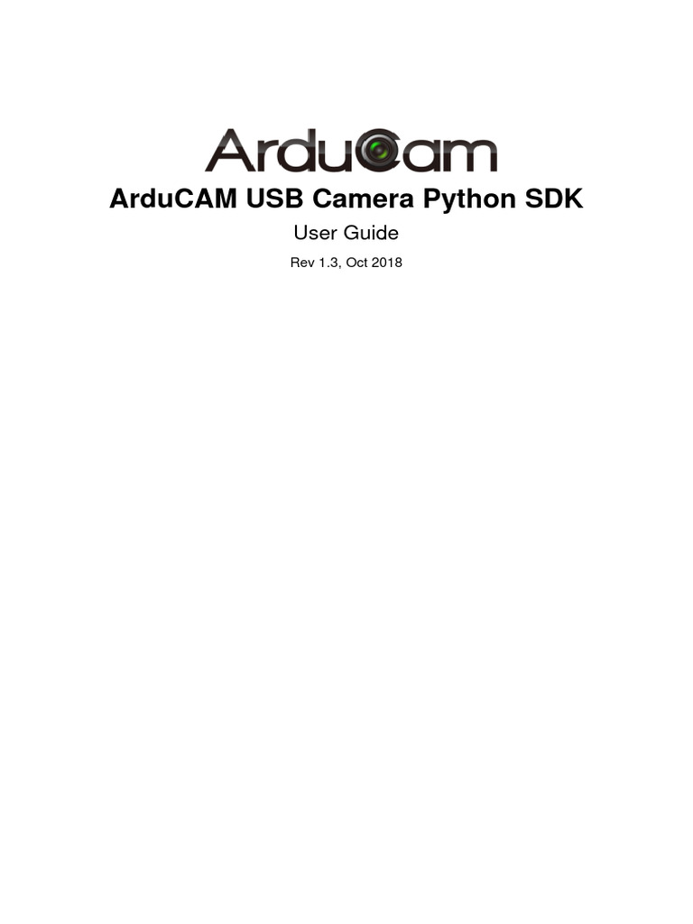 ArduCAM USB Camera Python SDK Guide V1.3 | Download Free PDF | Library (Computing) | Usb