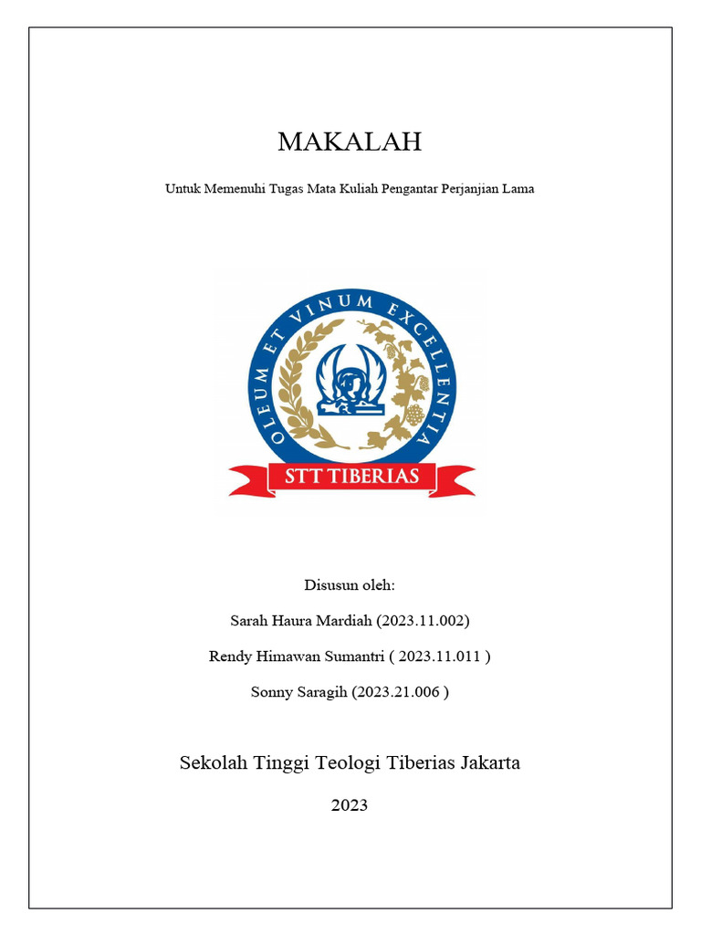 MAKALAH PPL - Kitab Yosua, Kitab Hakim-Hakim, Dan Kitab Ruth | PDF