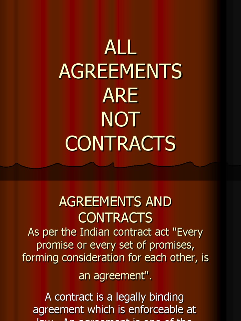 Contracts vs. Agreements Explained | PDF