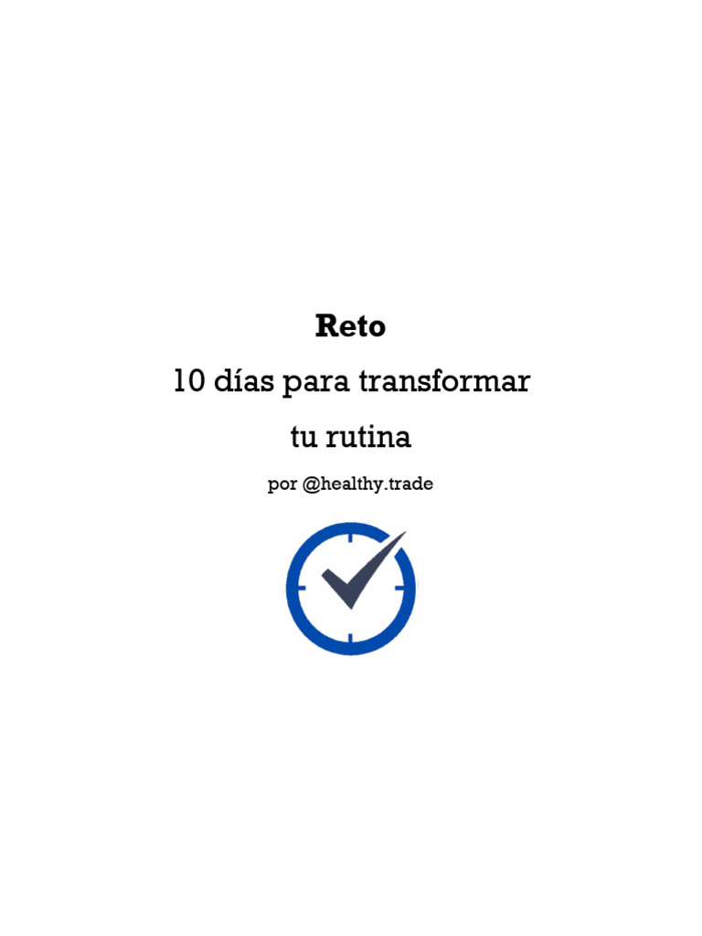 Reto de 10 Días para Transformar tu Rutina | PDF | Gratitud | Mente