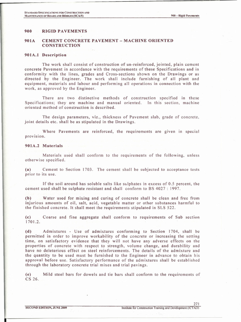 900 - Rigid Pavements | PDF | Concrete | Road Surface