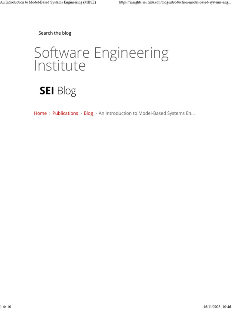 An Introduction To Model-Based Systems Engineering (MBSE) | PDF ... An Introduction To Model-Based Systems Engineering (MBSE) | PDF ...