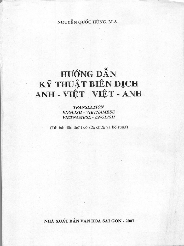 Huong Dan Ky Thuat Bien Dich | PDF