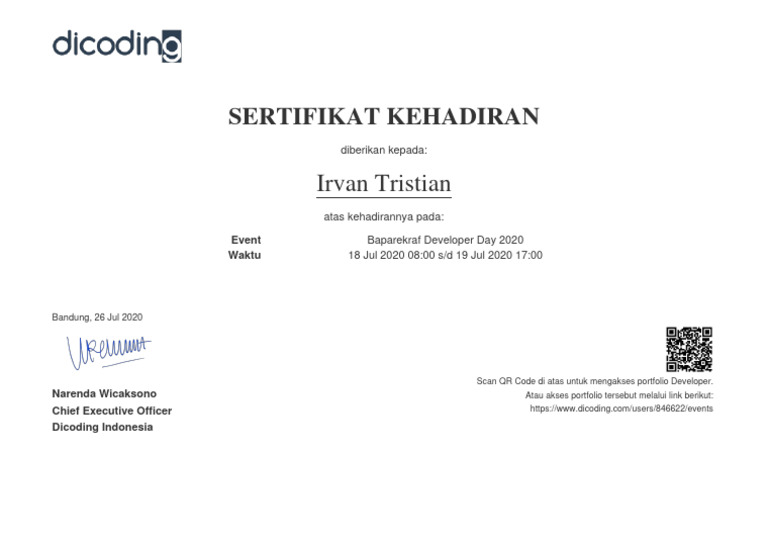Dicoding - Baparekraf Developer Day 2020 | PDF