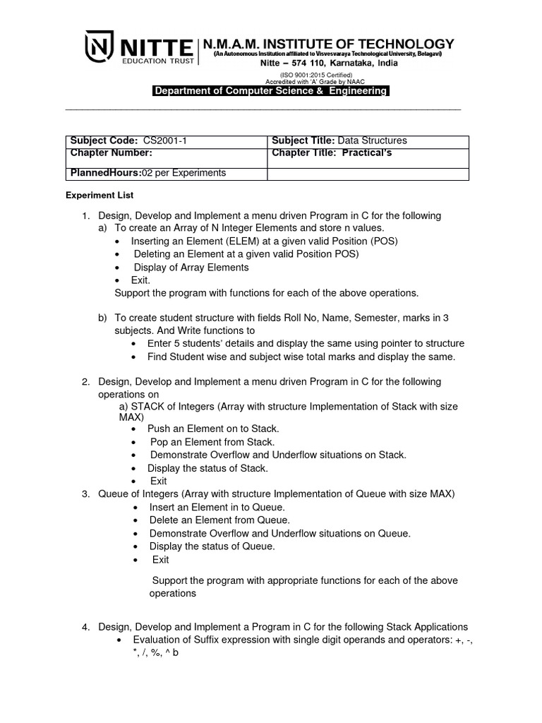 Data Structures Questions | PDF | Queue (Abstract Data Type) | Computer Engineering