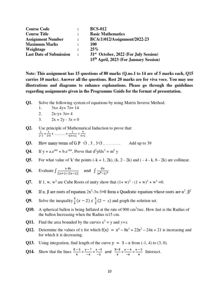 Maths Assignment | PDF | Mathematical Analysis | Mathematical Concepts