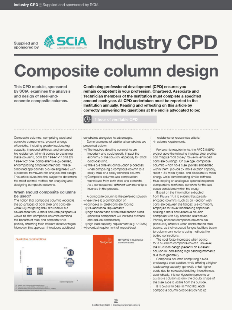 Industry CPD Composite Column Design | PDF | Bending | Concrete
