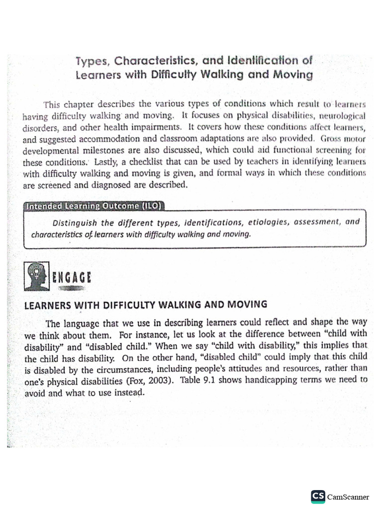 Learners With Difficulty Walking and Moving | PDF