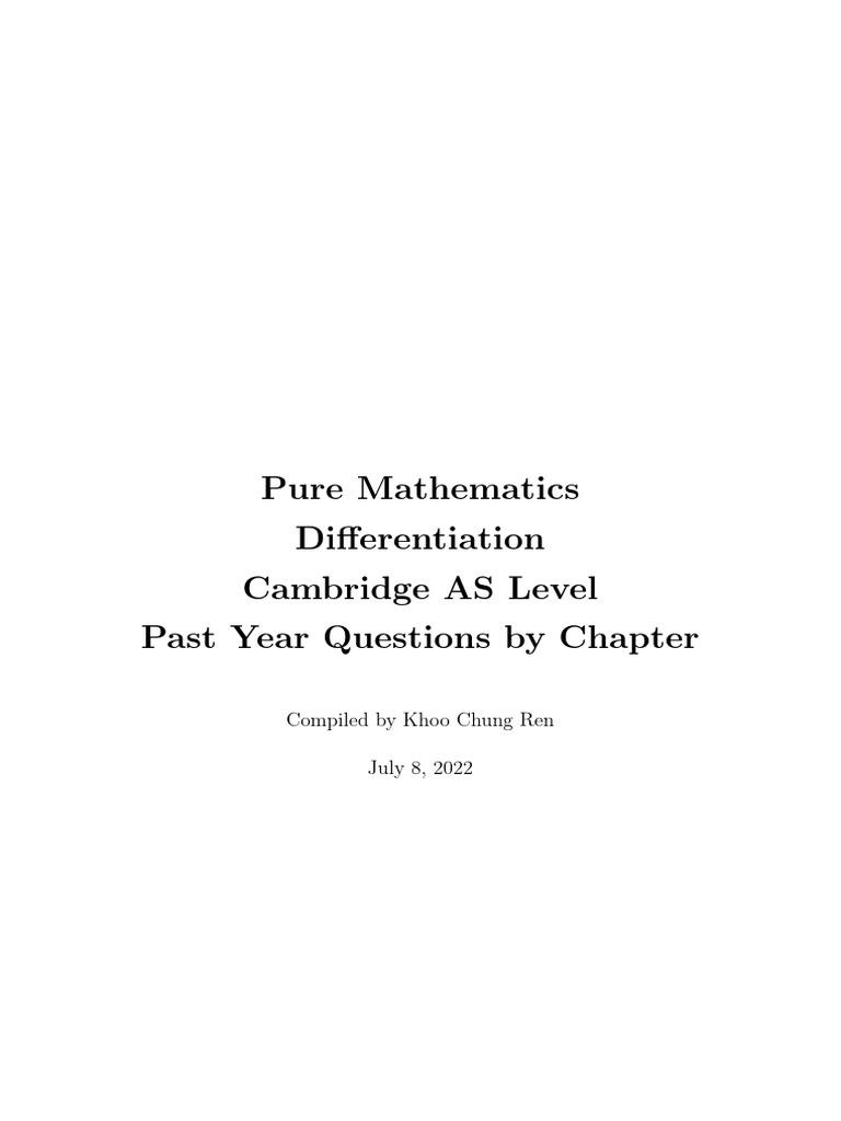 07 Differentiation | PDF | Tangent | Gradient
