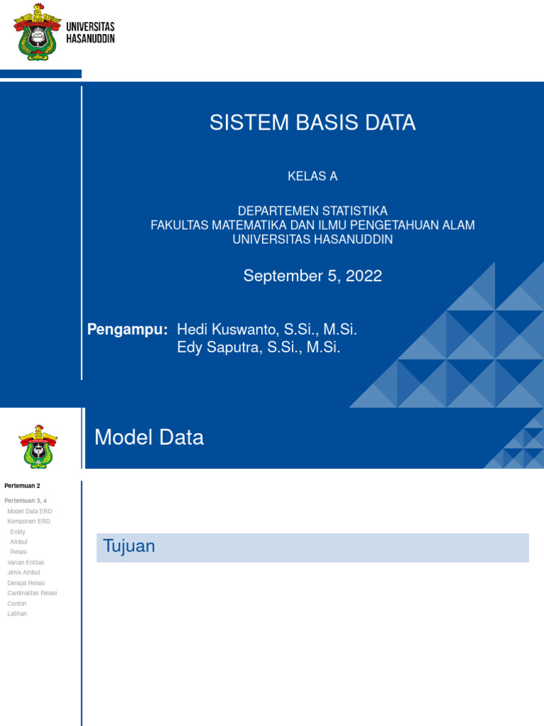 Pertemuan 3 - Sistem - Basis - Data | PDF