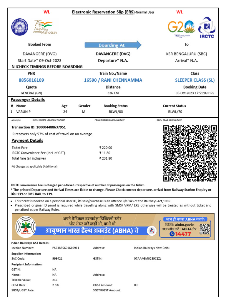 Train Ticket | Download Free PDF | Identity Document
