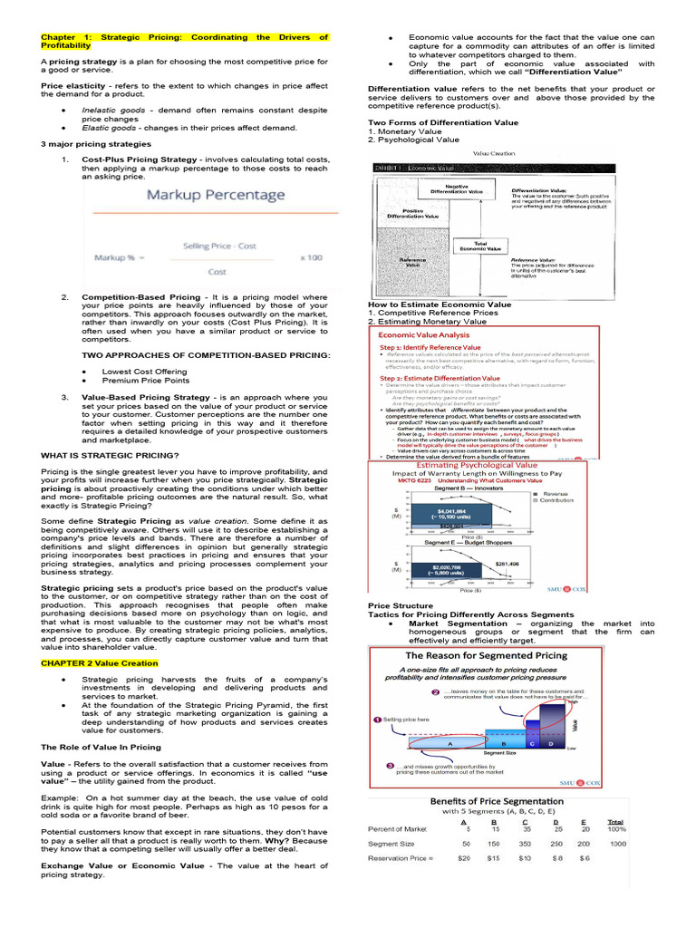 Pricing Strat Mid Review | PDF | Pricing | Prices