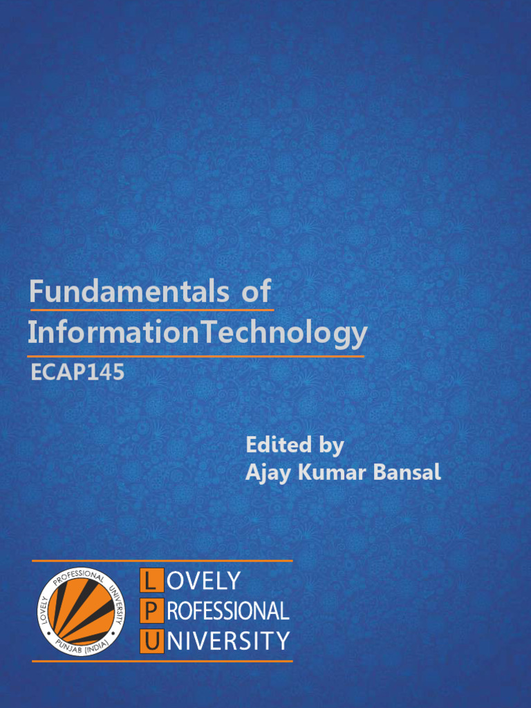 7914 Ecap145 Fundamentals of Information Technology | PDF | Computer Data Storage | Integrated ...
