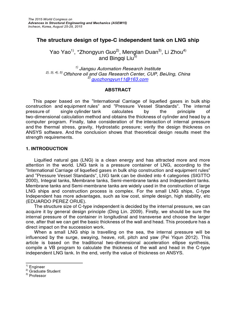 Type C Tank Wall Thickness | PDF | Liquefied Natural Gas | Stress ...