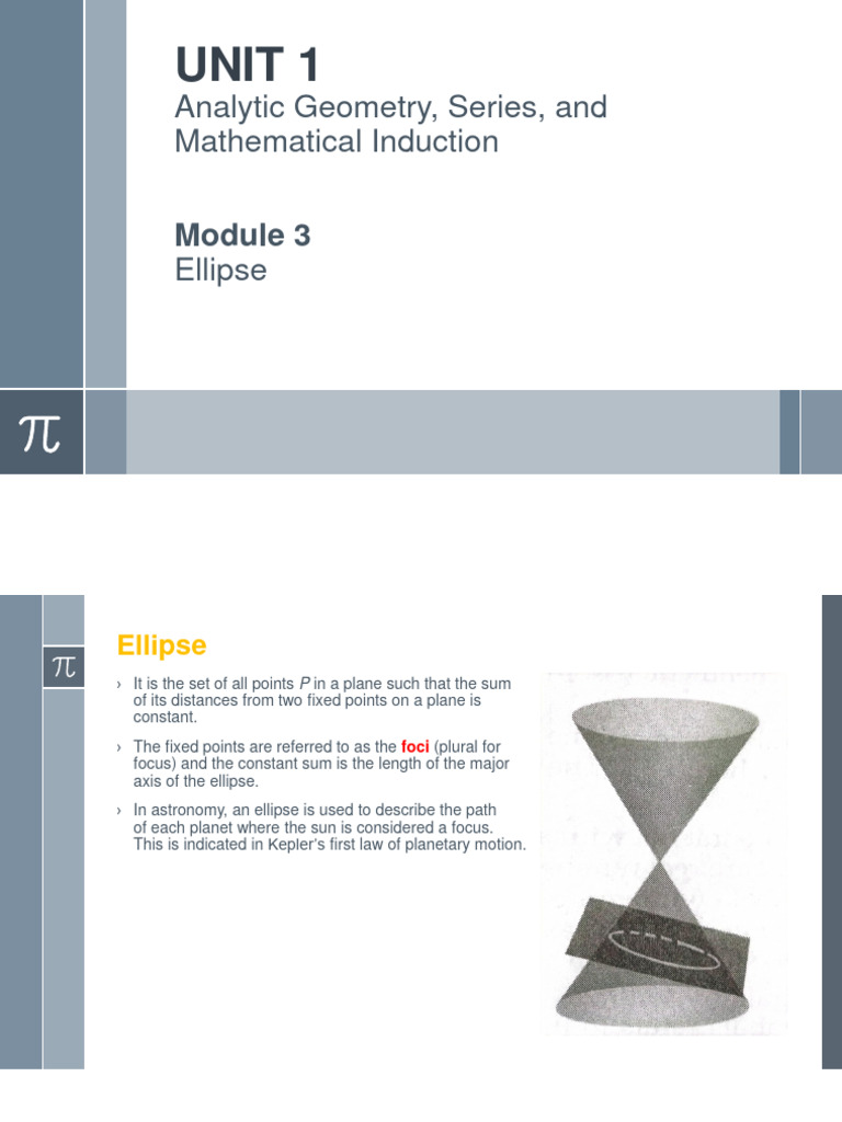 Module 3 Pre Cal | PDF | Ellipse | Cartesian Coordinate System