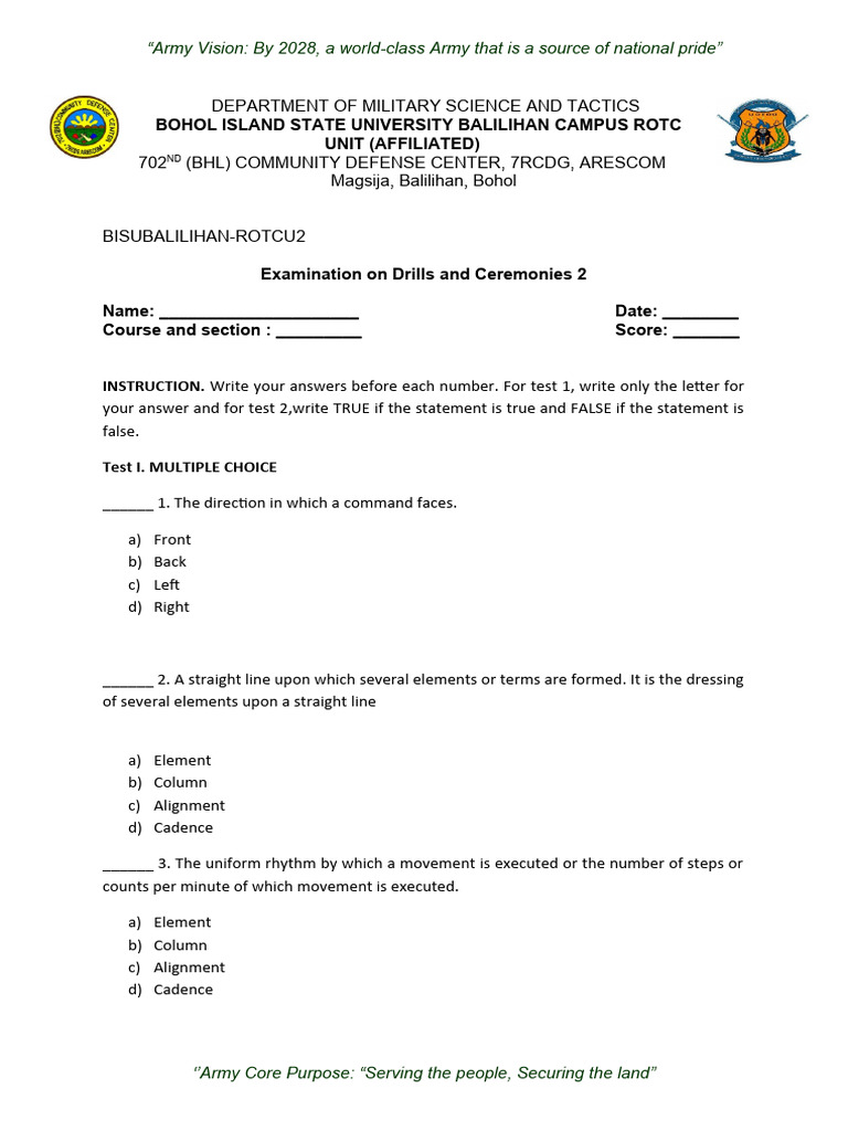 Army Vision: by 2028, A World-Class Army That Is A Source of National ...