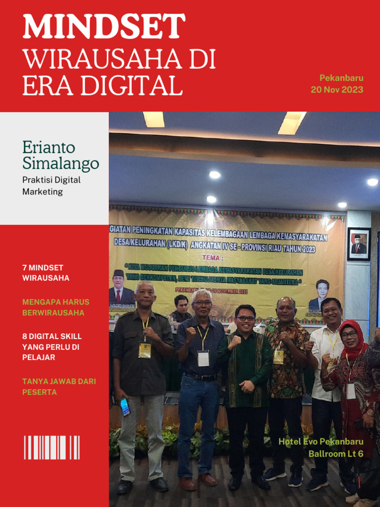 Pelatihan Kewirausahaan Di Era Digital 2023 Bagi UMKM Dan Mahasiwa | PDF | Bisnis