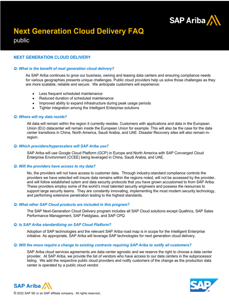 Next Generation Cloud Delivery FAQ | PDF | Cloud Computing | Data Center